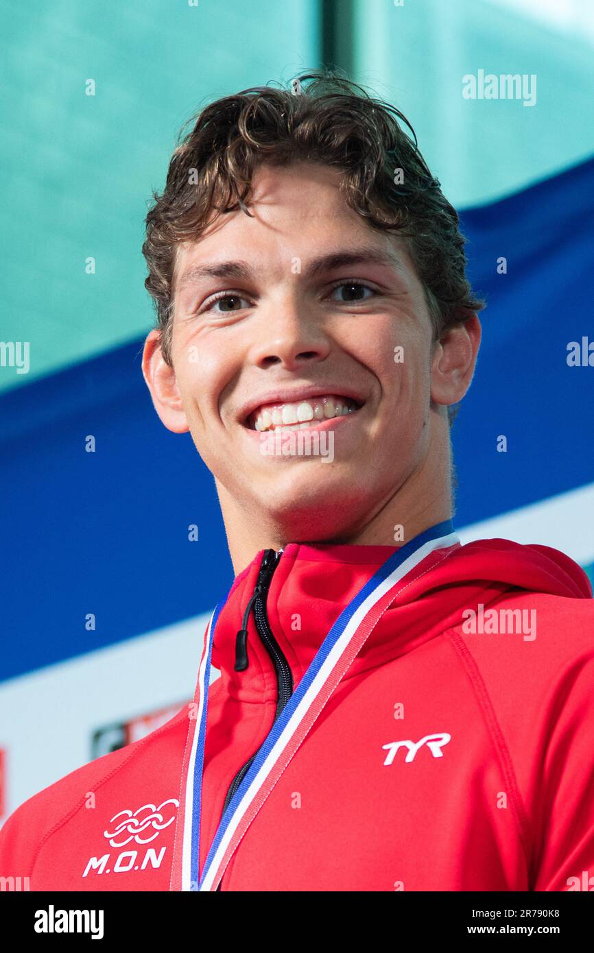 Winner Clement Bidard attending the Swimming French National ...