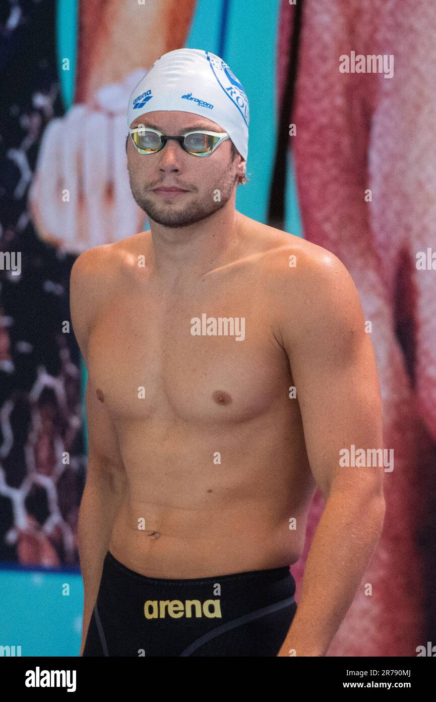 Logan Fontaine competes during the Swimming French National ...