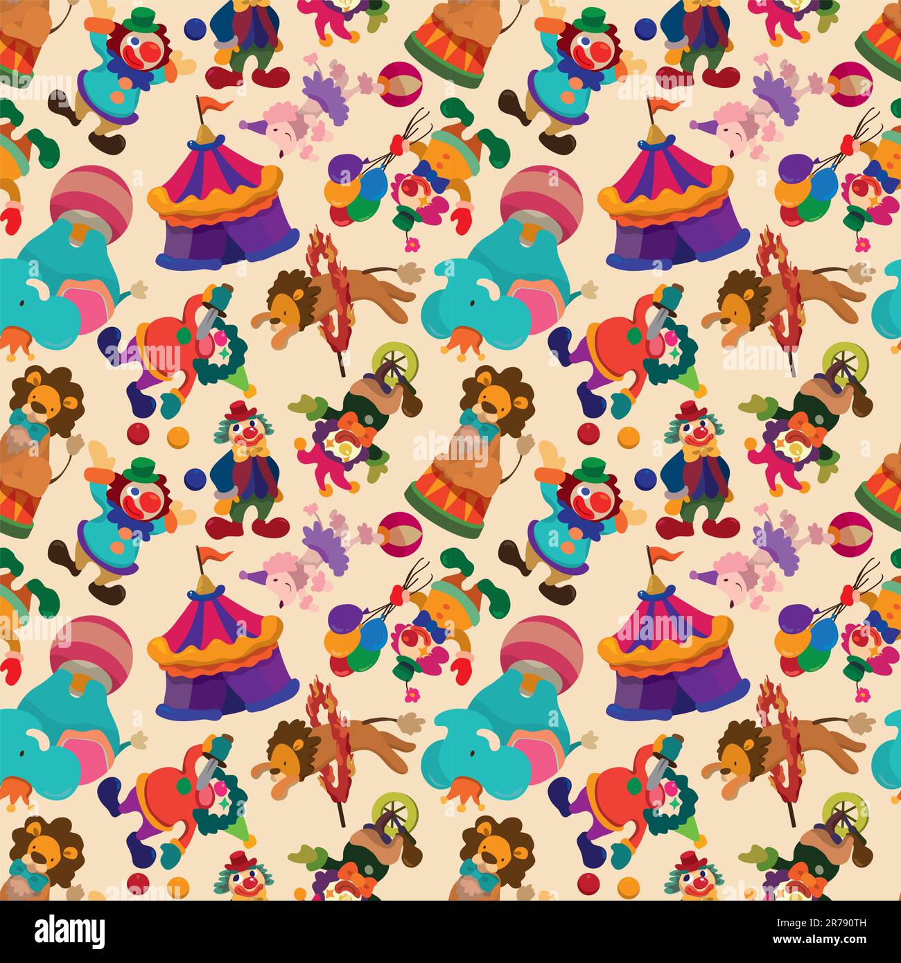 seamless circus pattern Stock Vector Image & Art - Alamy