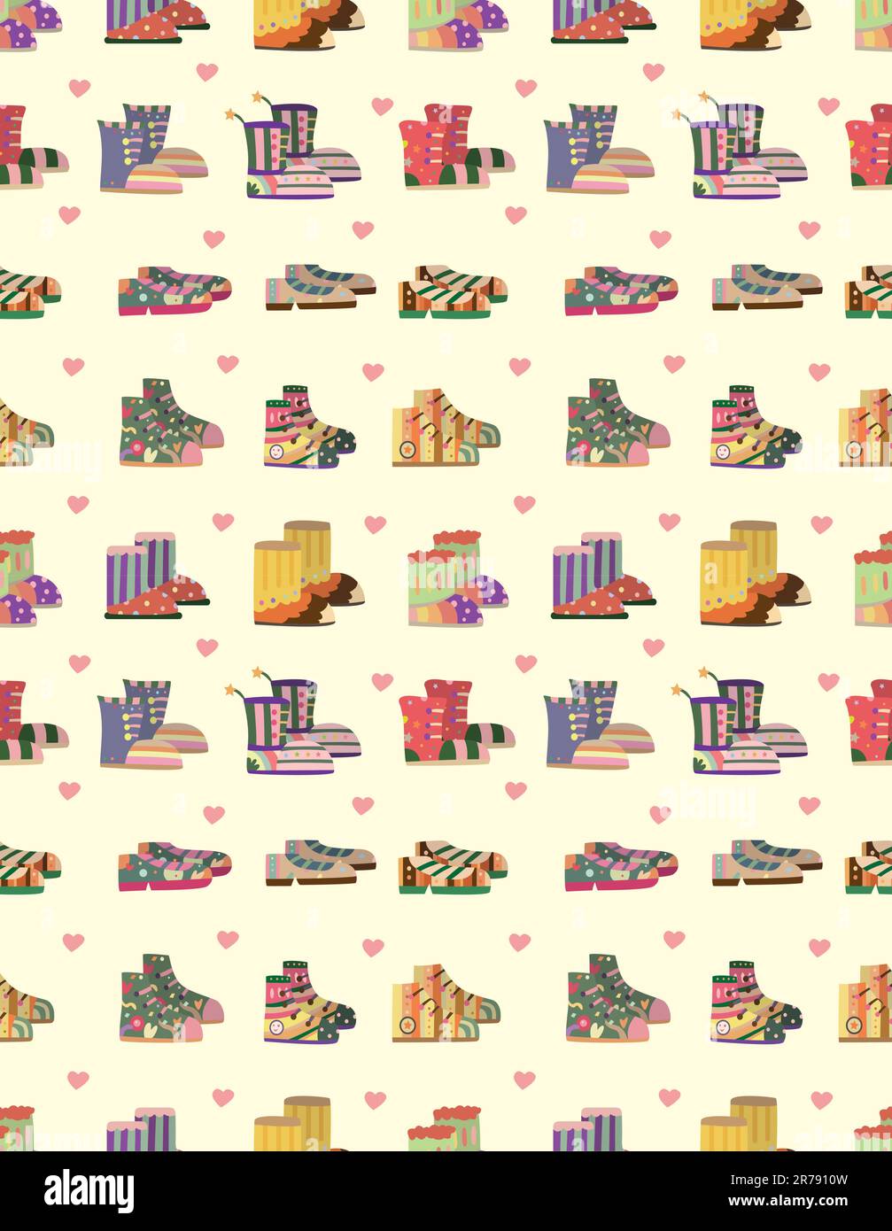 Colorful sneakers pattern Stock Vector Images - Alamy