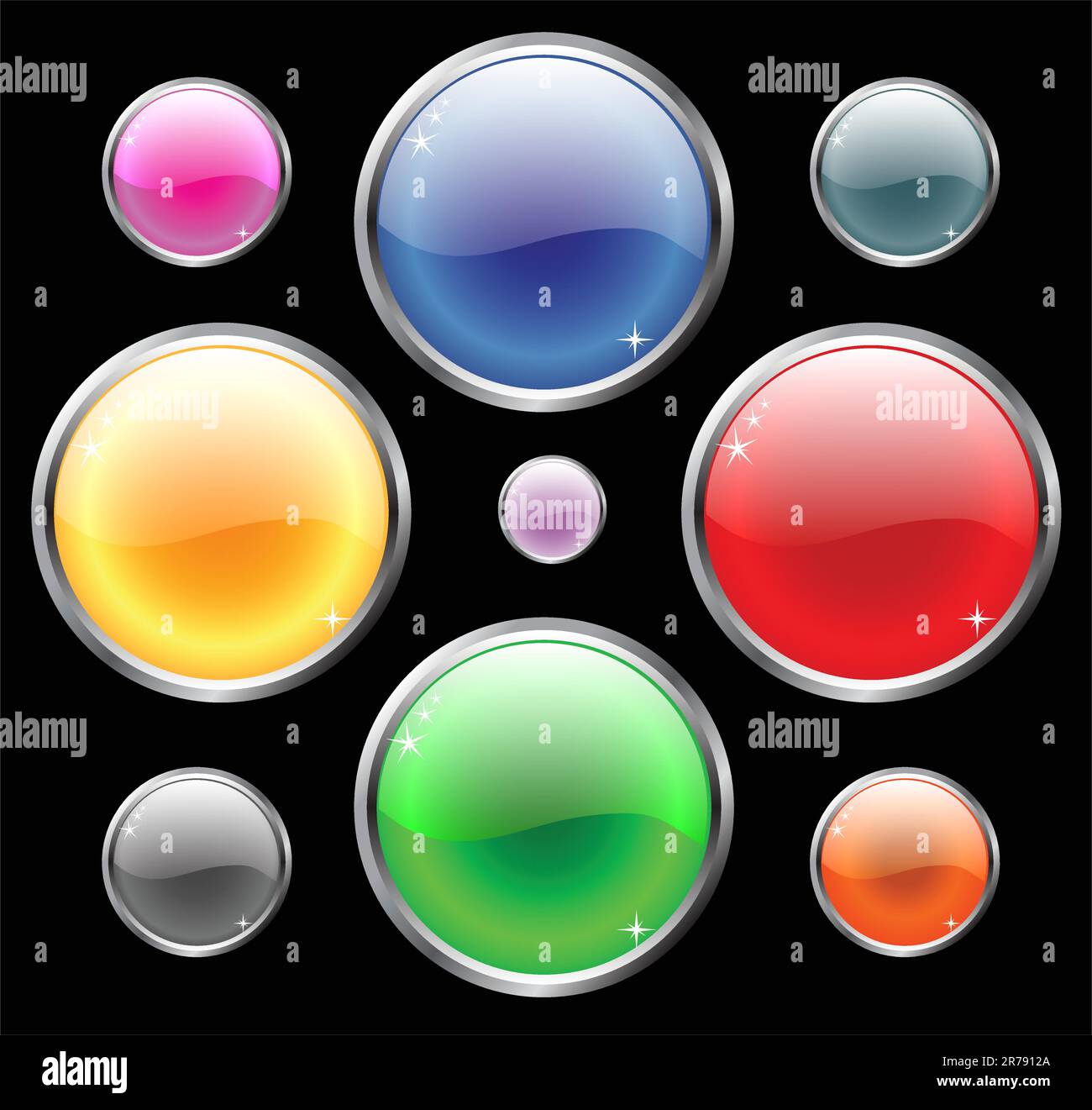 glossy buttons - vector Stock Vector Image & Art - Alamy