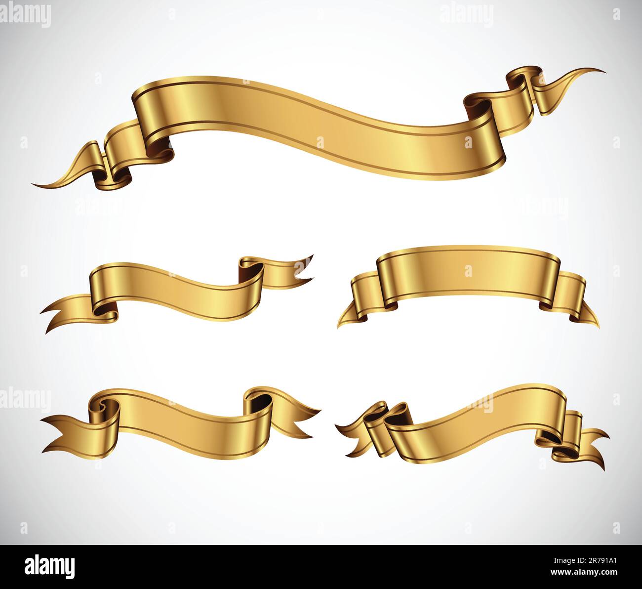 Set of golden vector ribbons for your text Stock Vector Image & Art - Alamy