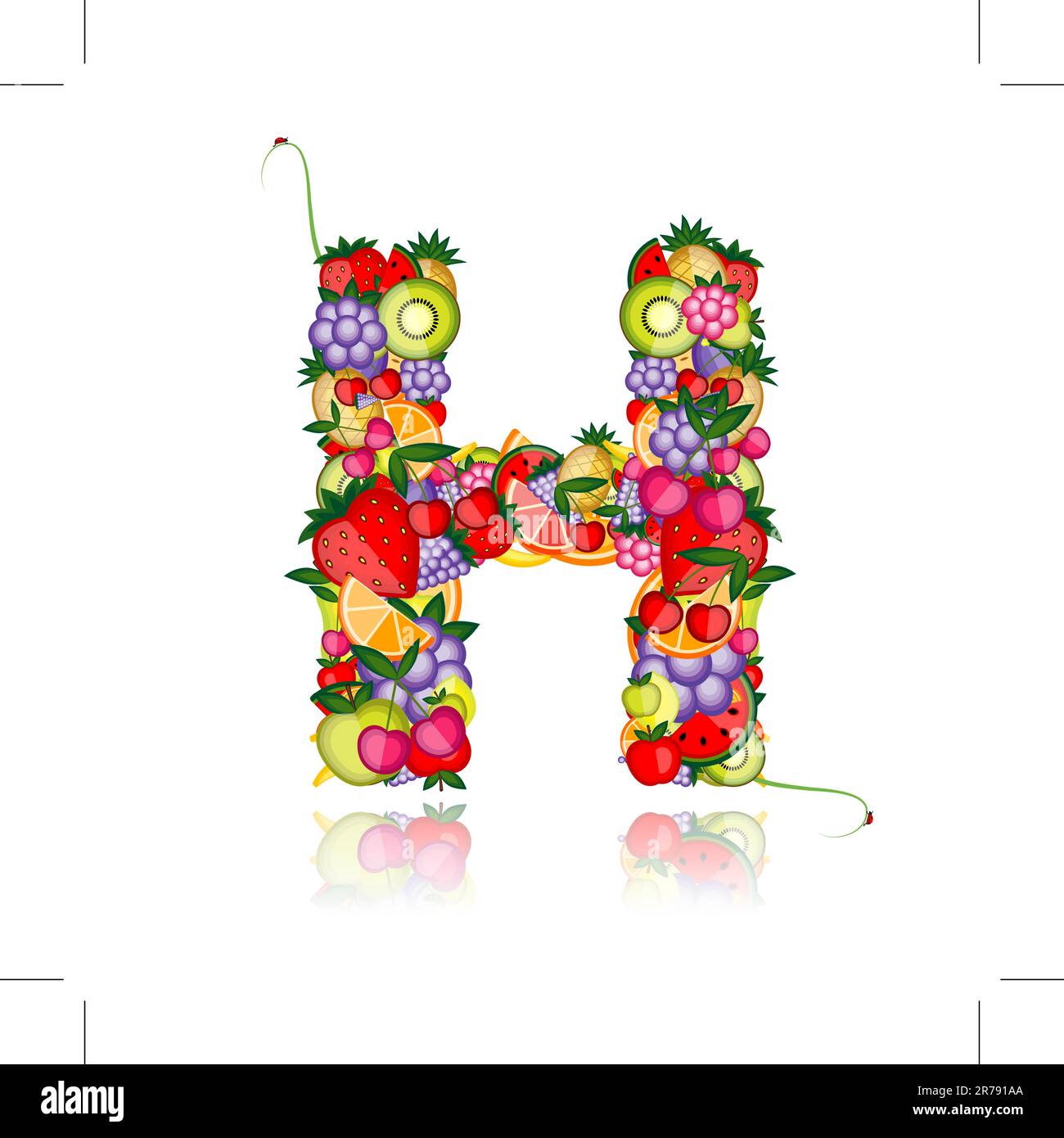 Fruit letter for your design. See others in my gallery Stock Vector ...