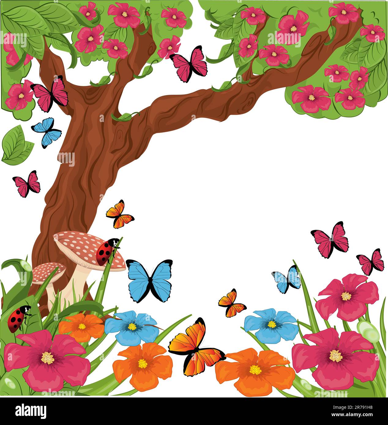 Most beautiful forest Stock Vector Images - Alamy