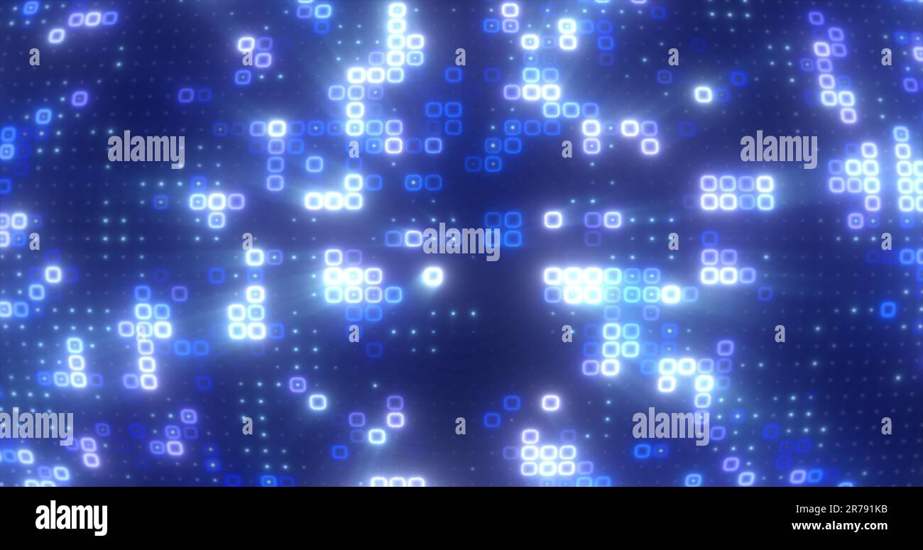 Abstract blue energy squares glowing digital particles futuristic hi-tech background Stock Photo ...
