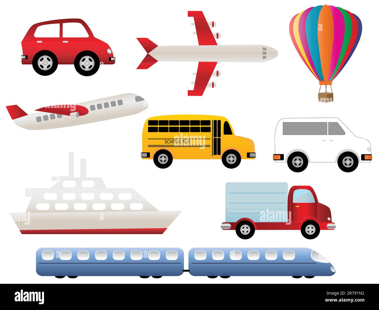 Transportation related symbols icon set Stock Vector Image & Art - Alamy
