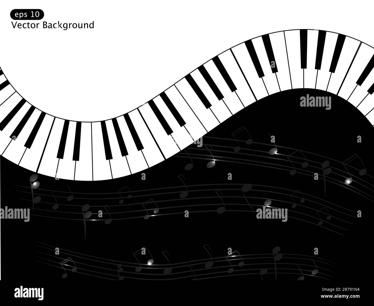 Vector white and black musical background Stock Vector Image & Art - Alamy