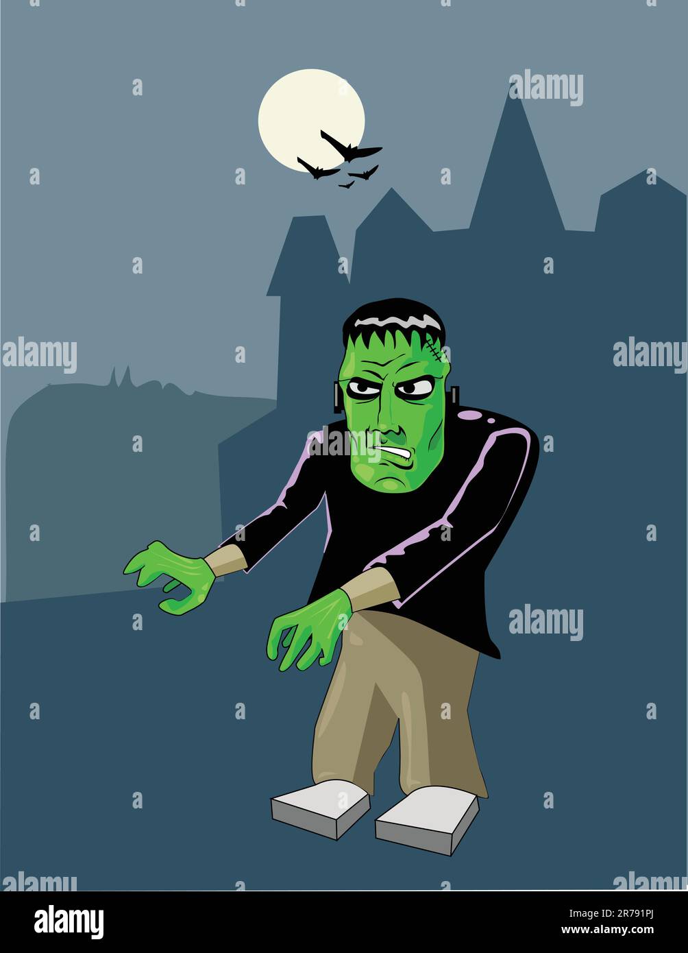A vector illustration of a halloween frankenstein Stock Vector Image ...
