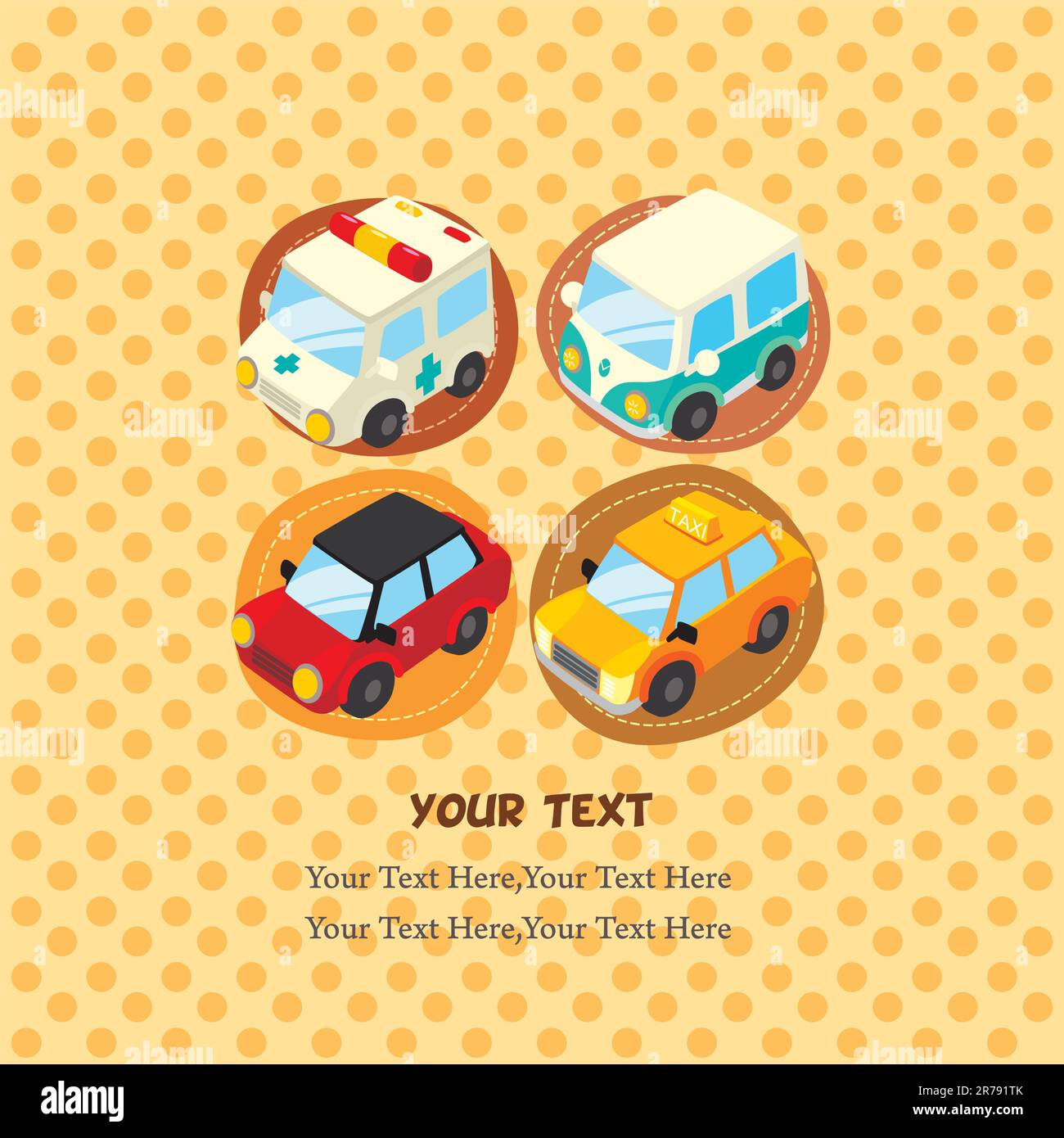 Cartoon Car Card Stock Vector Image And Art Alamy