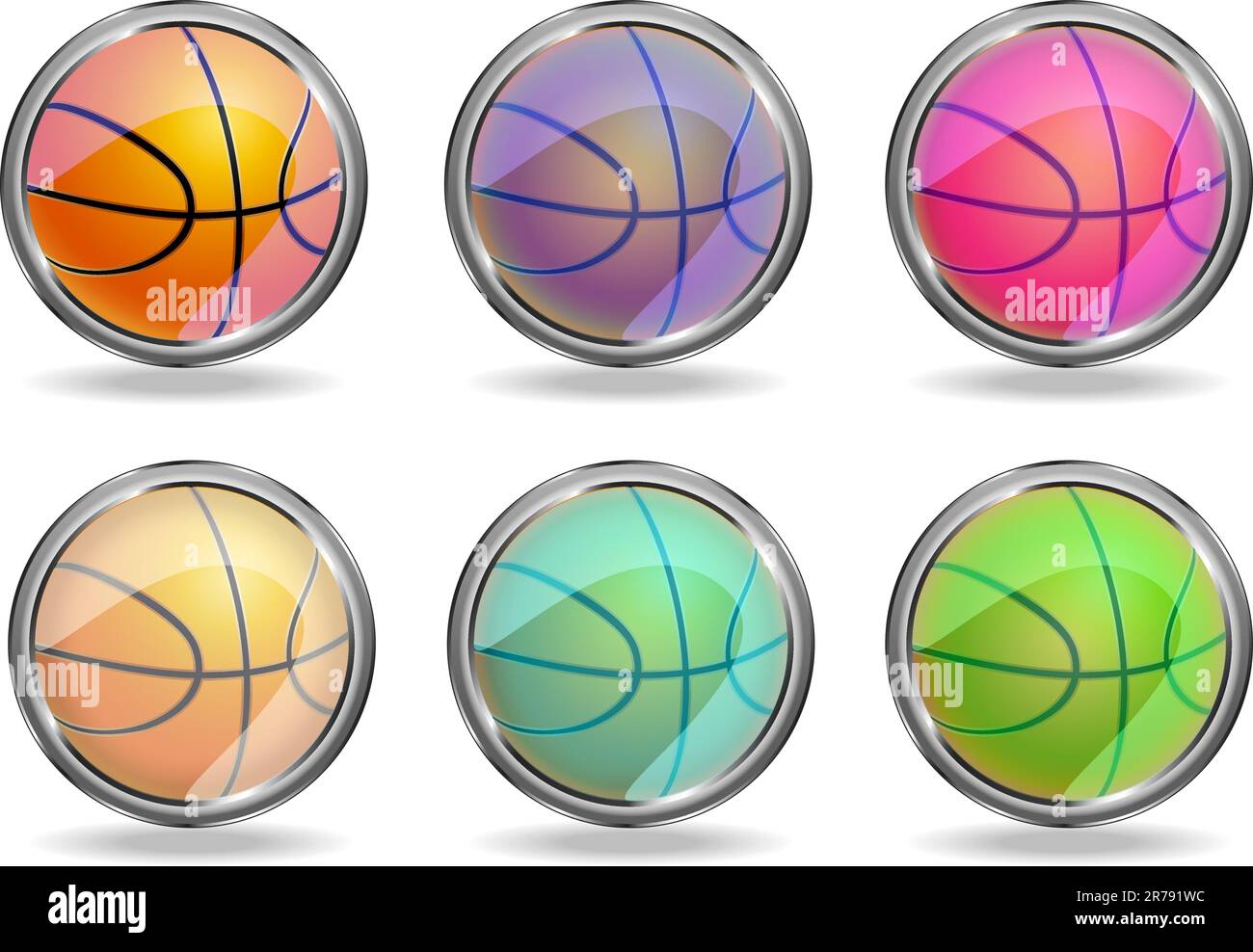sport ball icon set - basketball. Vector illustration Stock Vector ...