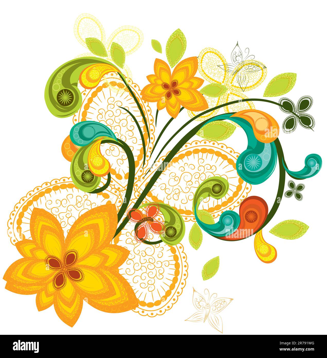 colored floral background Stock Vector Image & Art - Alamy