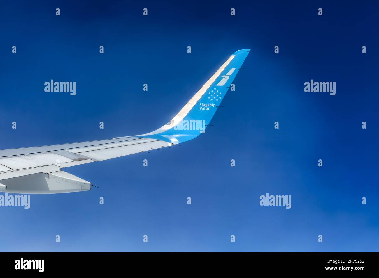 American Airlines Flagship Valor Airbus A321 wingtip wing flap livery ...