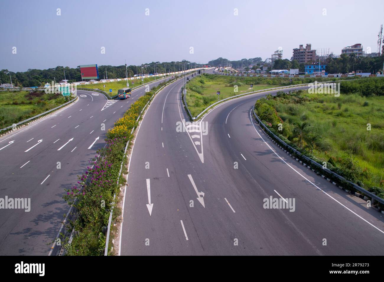 Divide Expressway road in Bhanga Interexchange of Bangladesh Stock ...