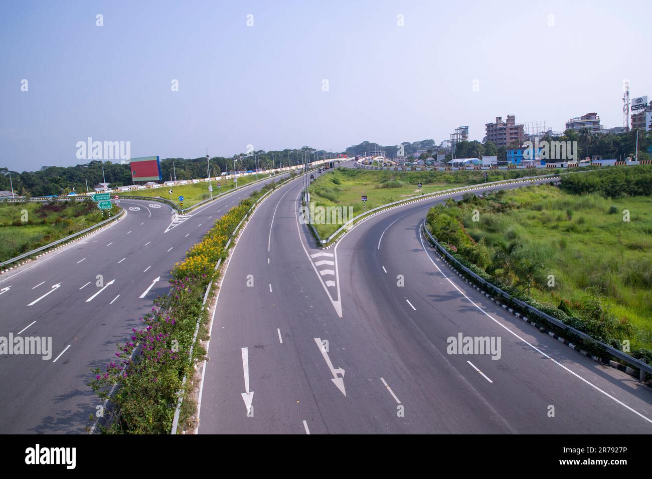 Divide Expressway road in Bhanga Interexchange of Bangladesh Stock ...
