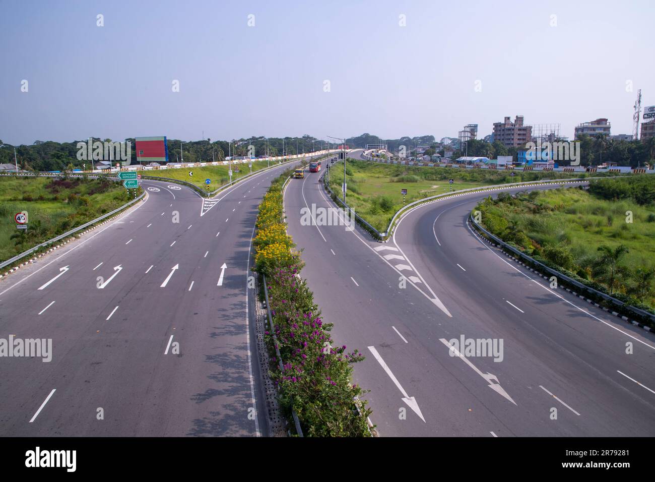 Divide Expressway road in Bhanga Interexchange of Bangladesh Stock ...
