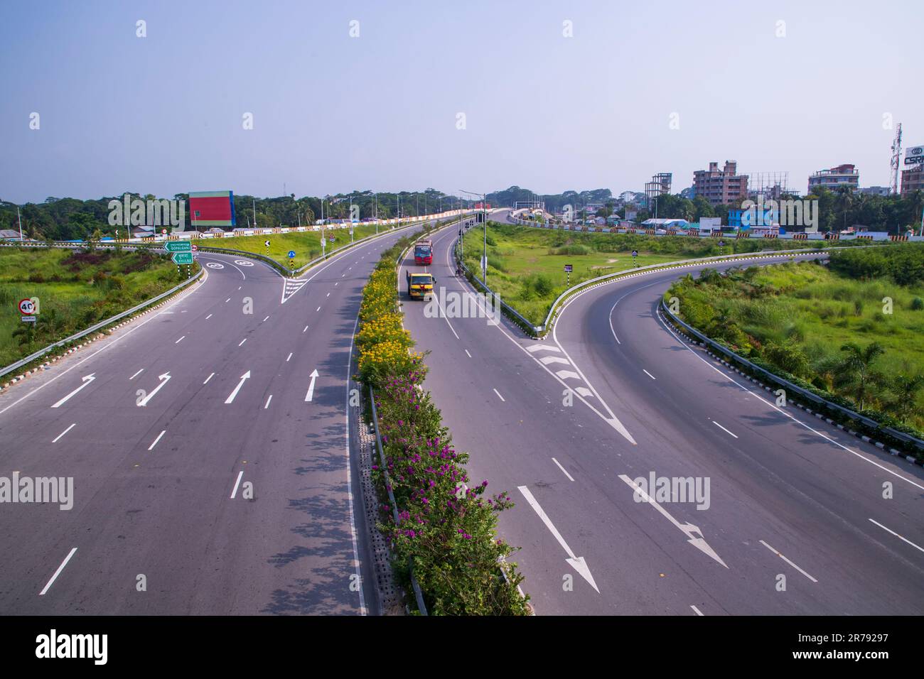 Divide Expressway road in Bhanga Interexchange of Bangladesh Stock ...