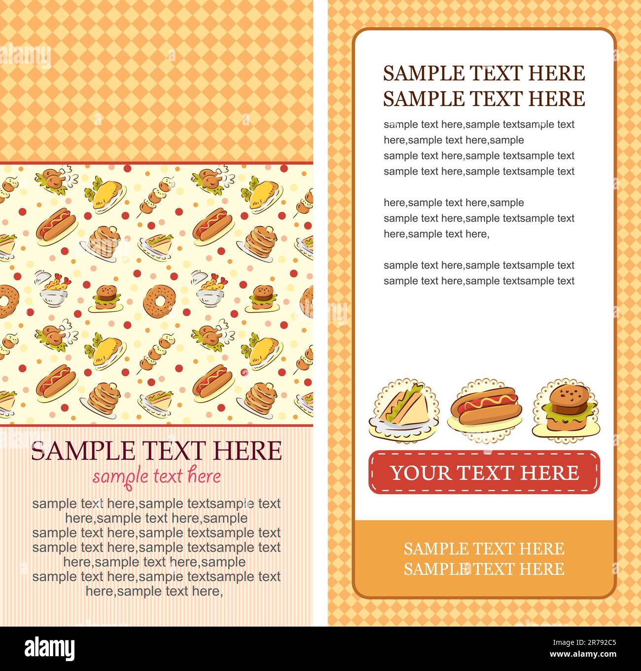 Restaurant postcard Stock Vector Images - Alamy