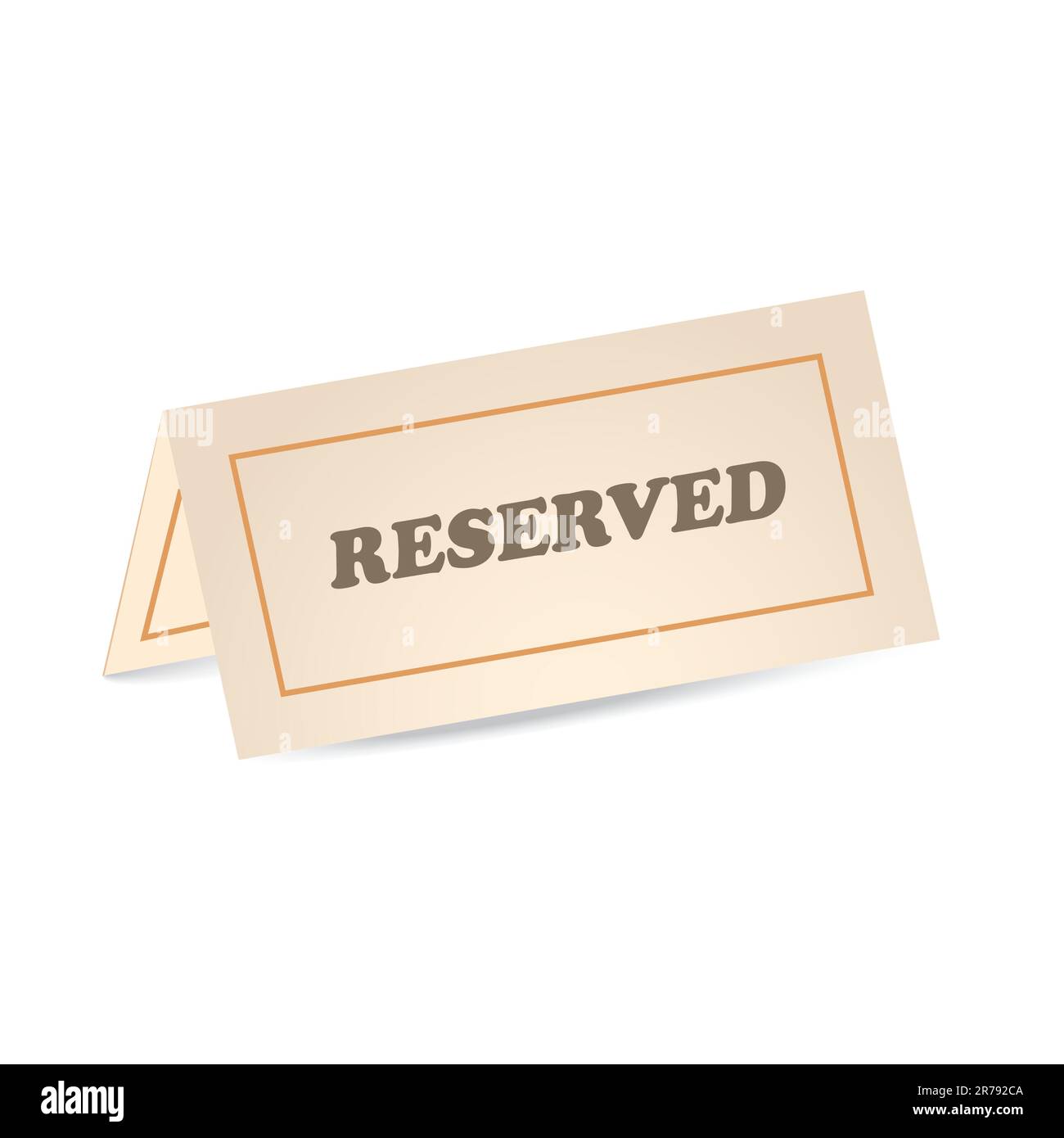 Reserved reservation Stock Vector Images - Alamy