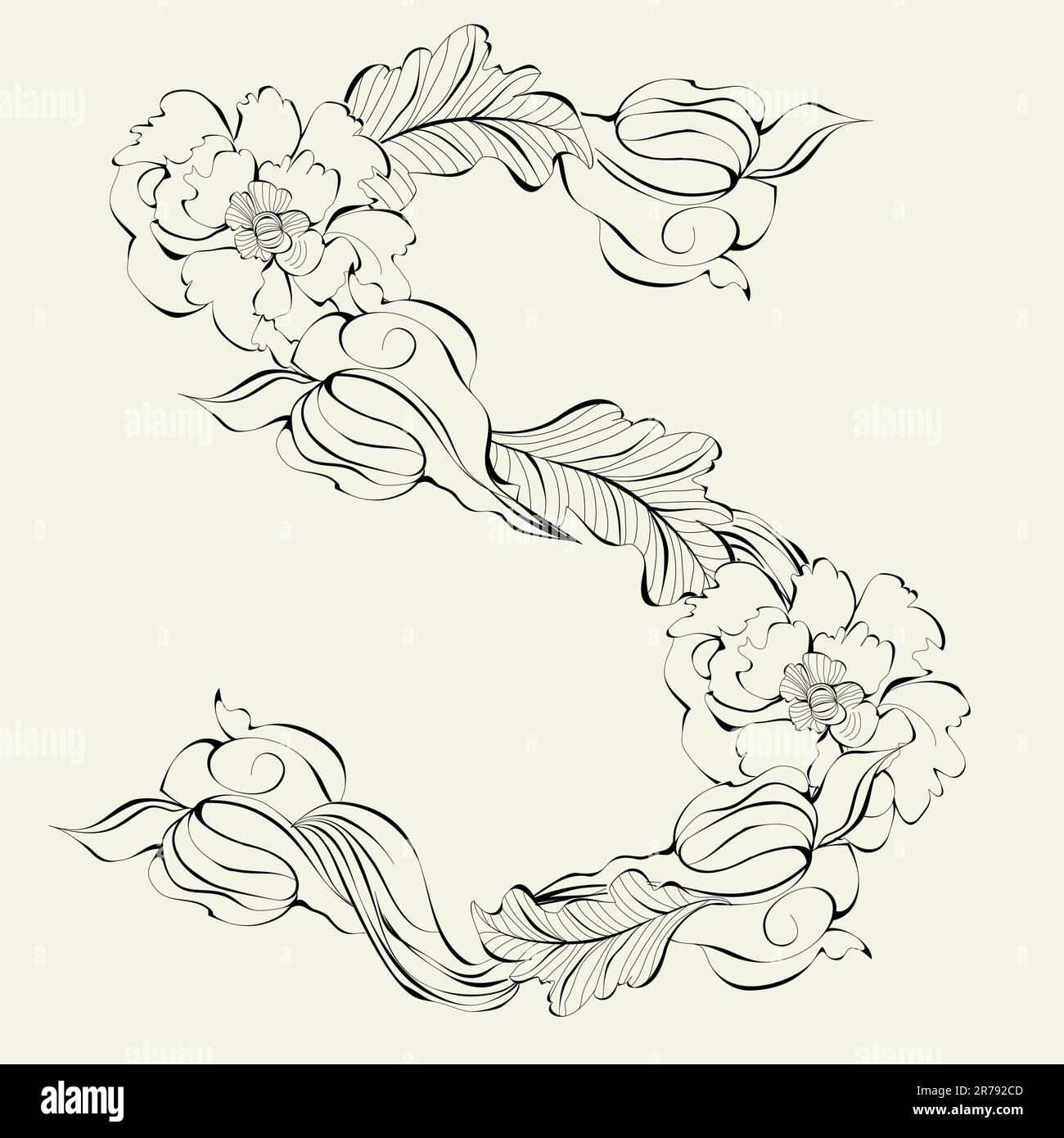 Decorative font, Letter S Stock Vector Image & Art - Alamy