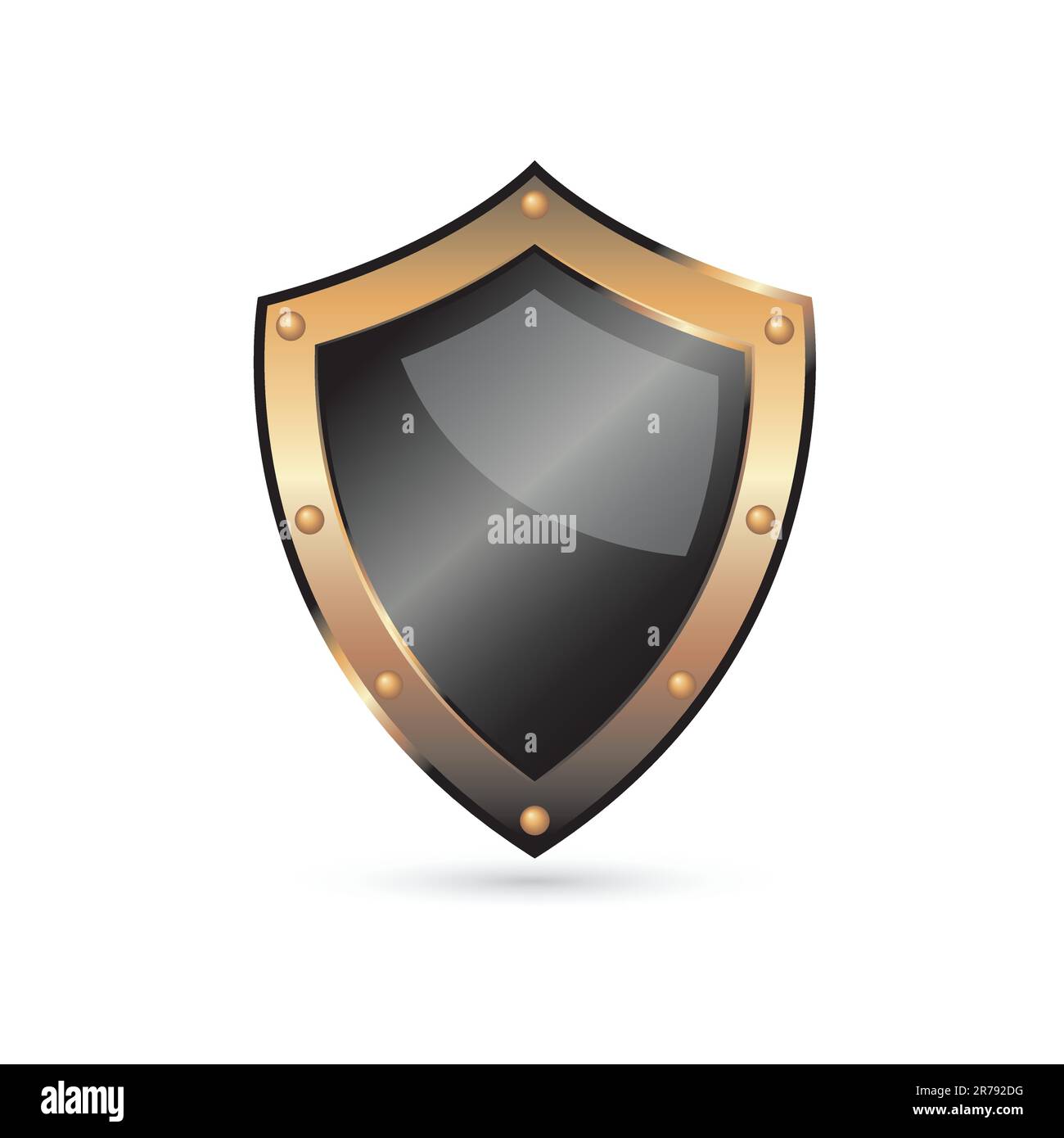 Golden shield protection Cut Out Stock Images & Pictures - Alamy