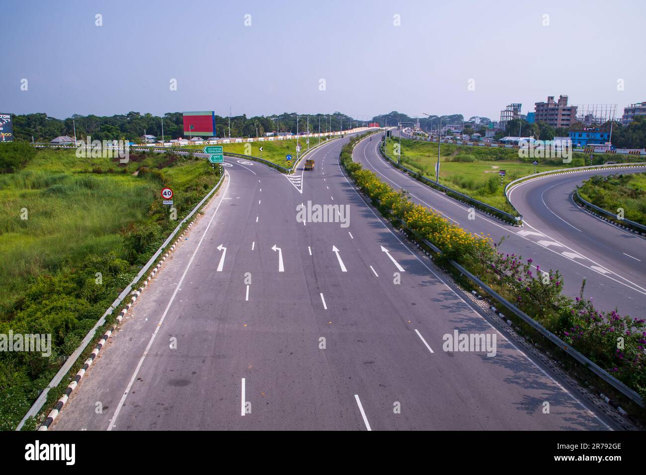Divide Expressway road in Bhanga Interexchange of Bangladesh Stock ...