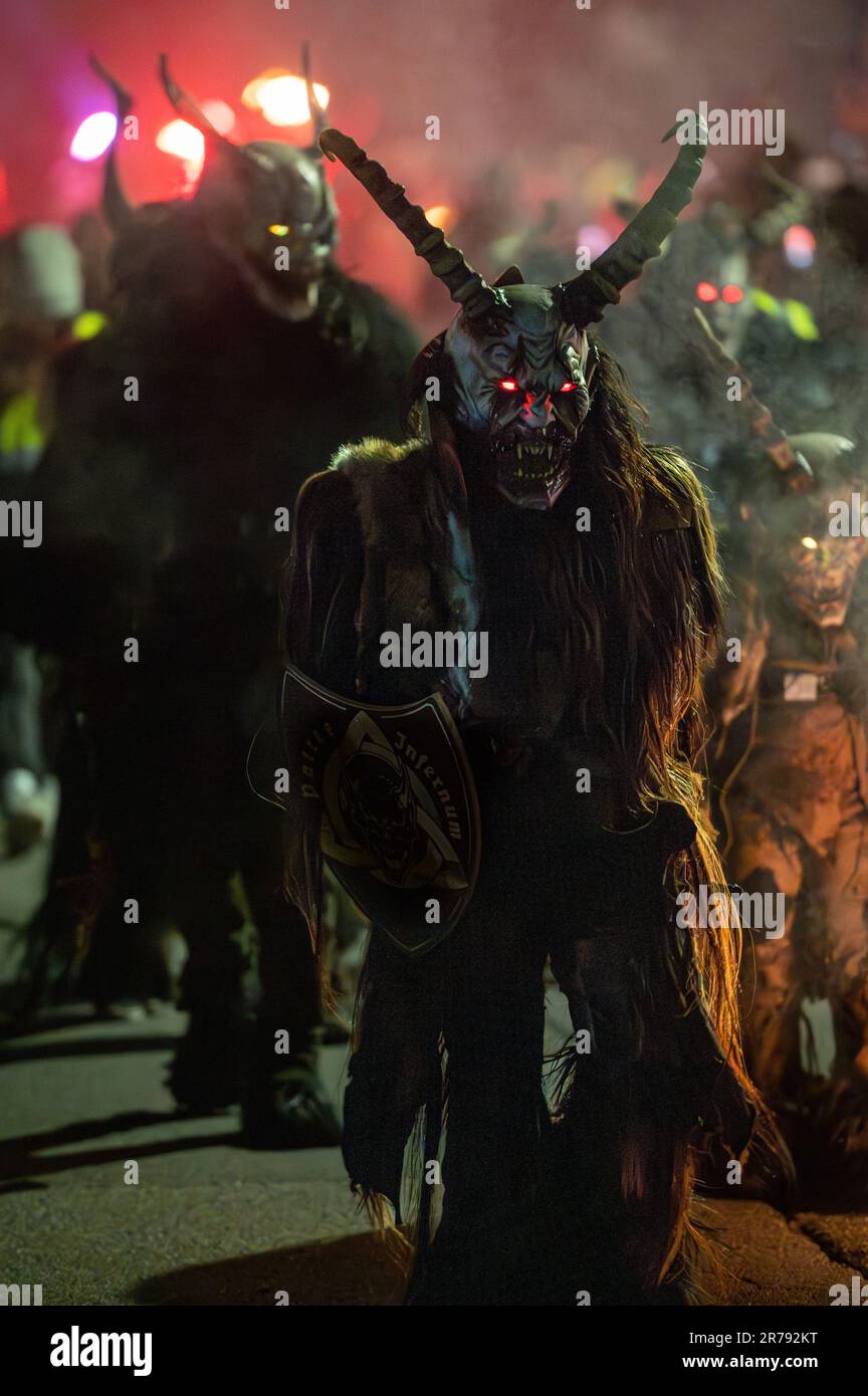 Krampus. Devils of the Christmas tradition Stock Photo - Alamy