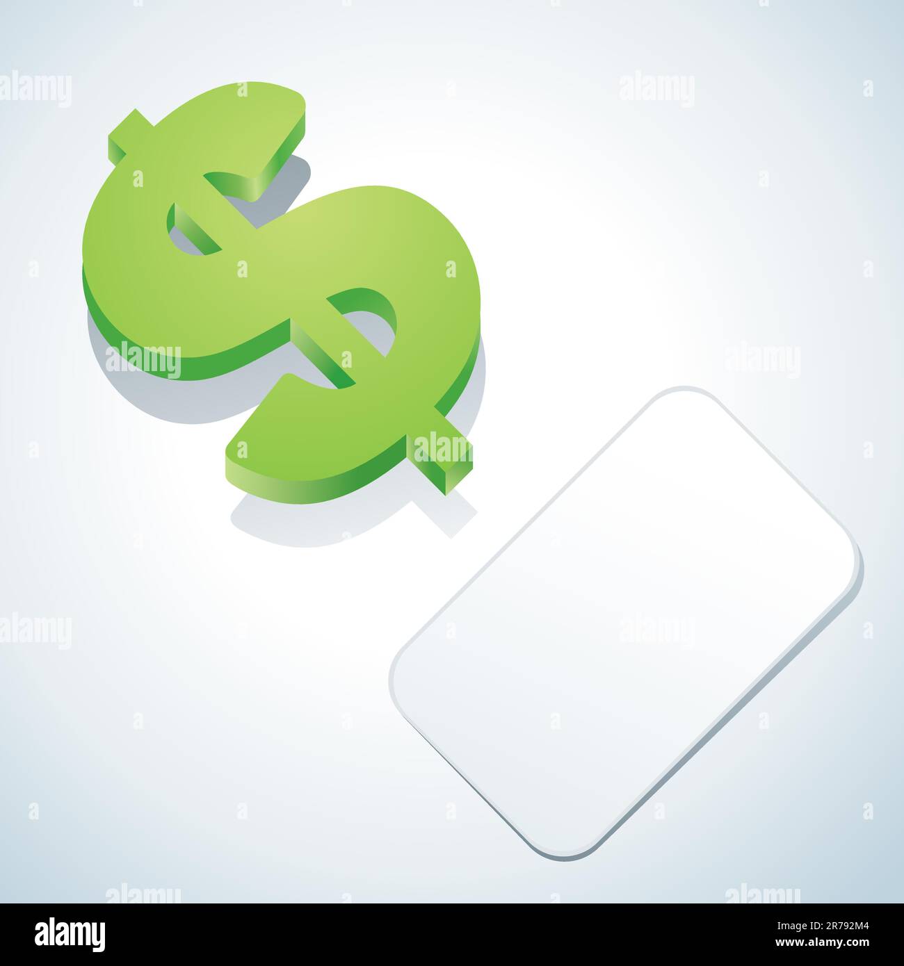 Illustration of a dollar sign and business card Stock Vector Image ...