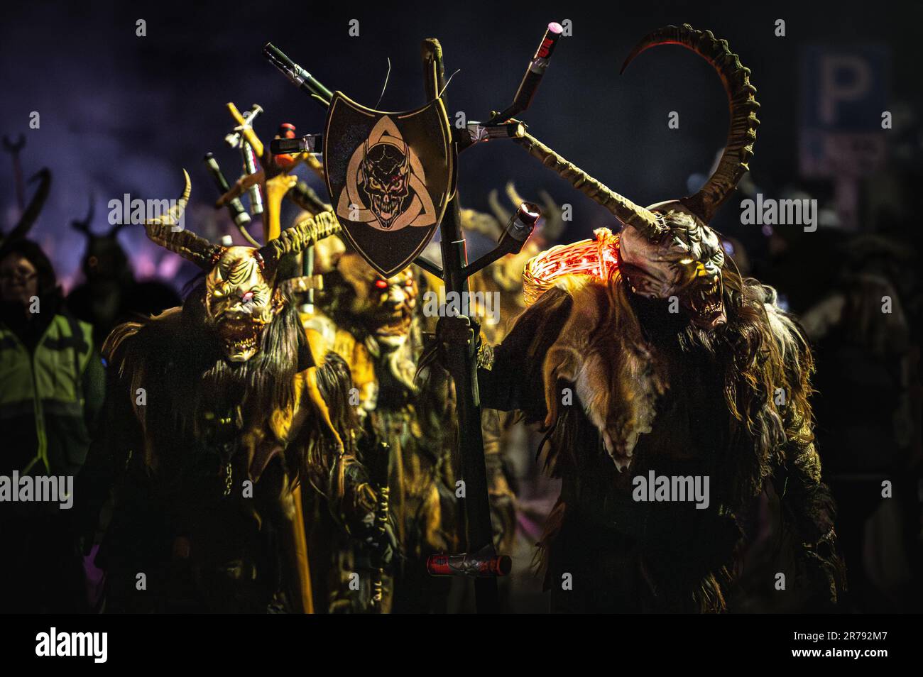 Krampus. Devils of the Christmas tradition Stock Photo - Alamy