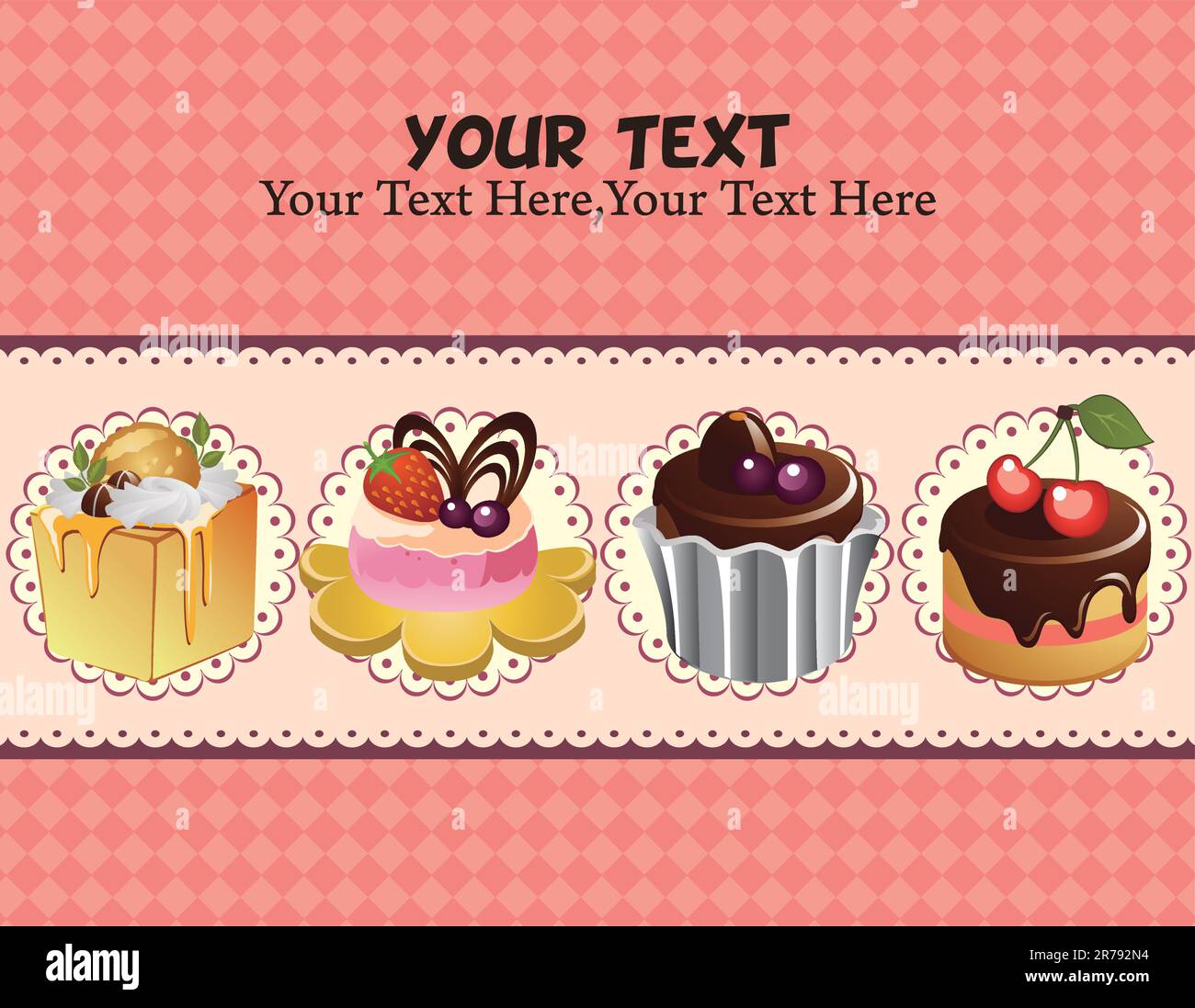 cartoon cake card Stock Vector Image & Art - Alamy