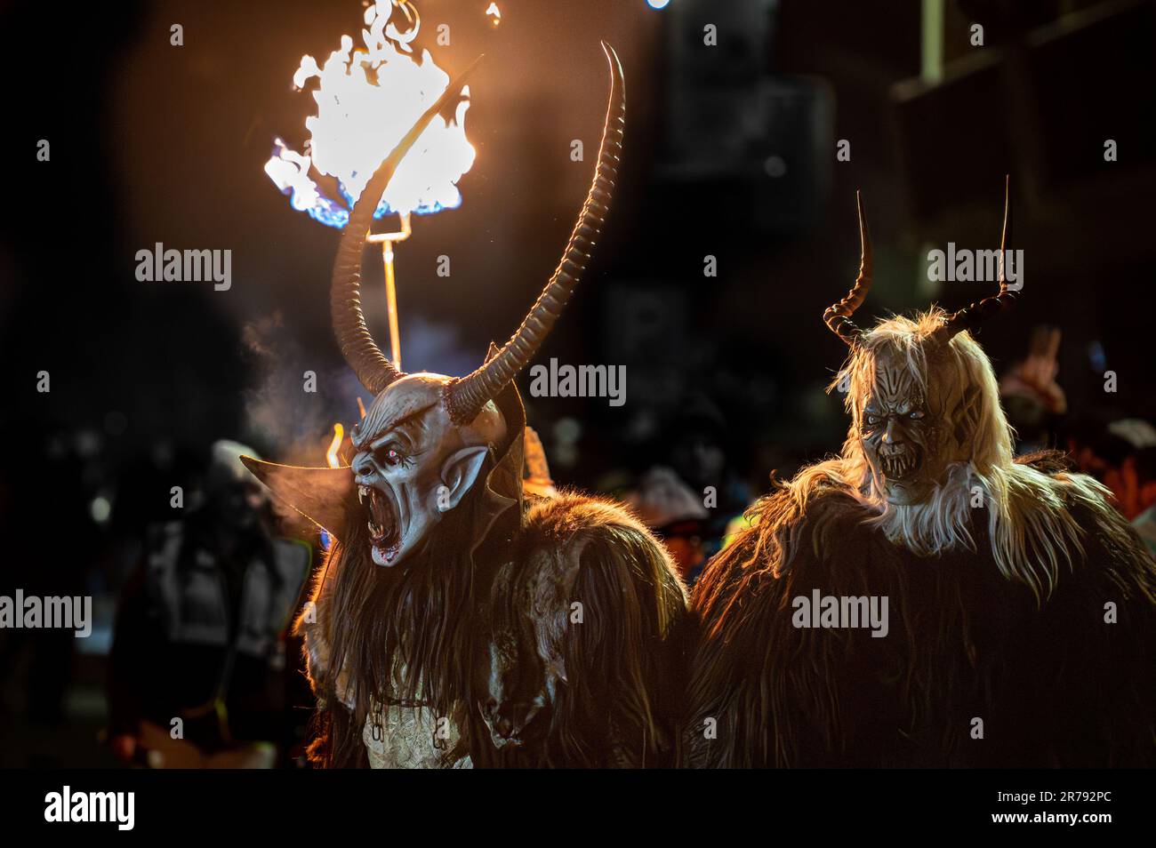 Krampus. Devils of the Christmas tradition Stock Photo - Alamy