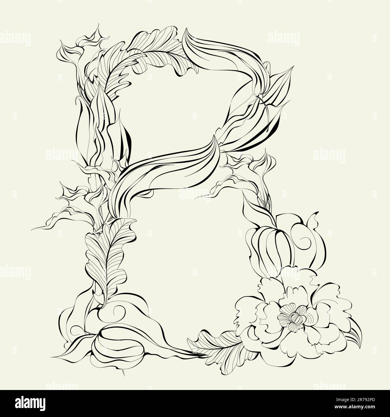 Decorative font, Letter B Stock Vector Image & Art - Alamy