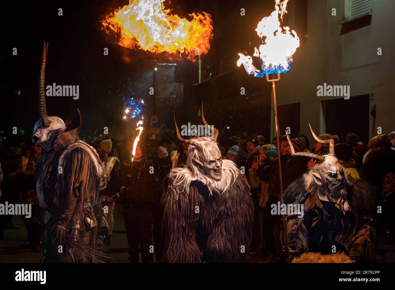 Krampus. Devils of the Christmas tradition Stock Photo - Alamy