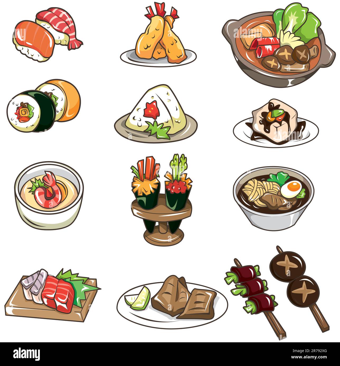 Japanese food nigiri Stock Vector Images - Alamy