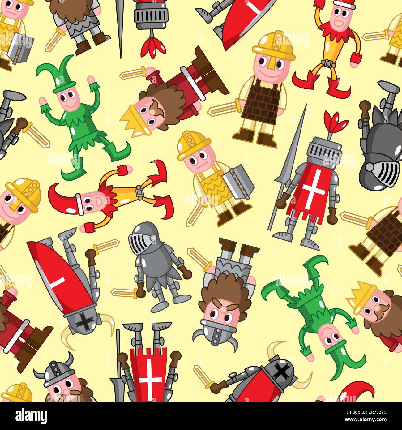 seamless medieval people pattern Stock Vector Image & Art - Alamy