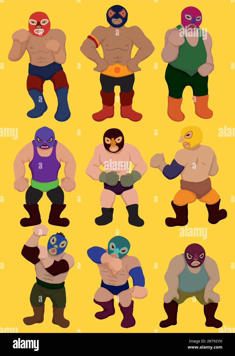 cartoon wrestler icon Stock Vector Image & Art - Alamy