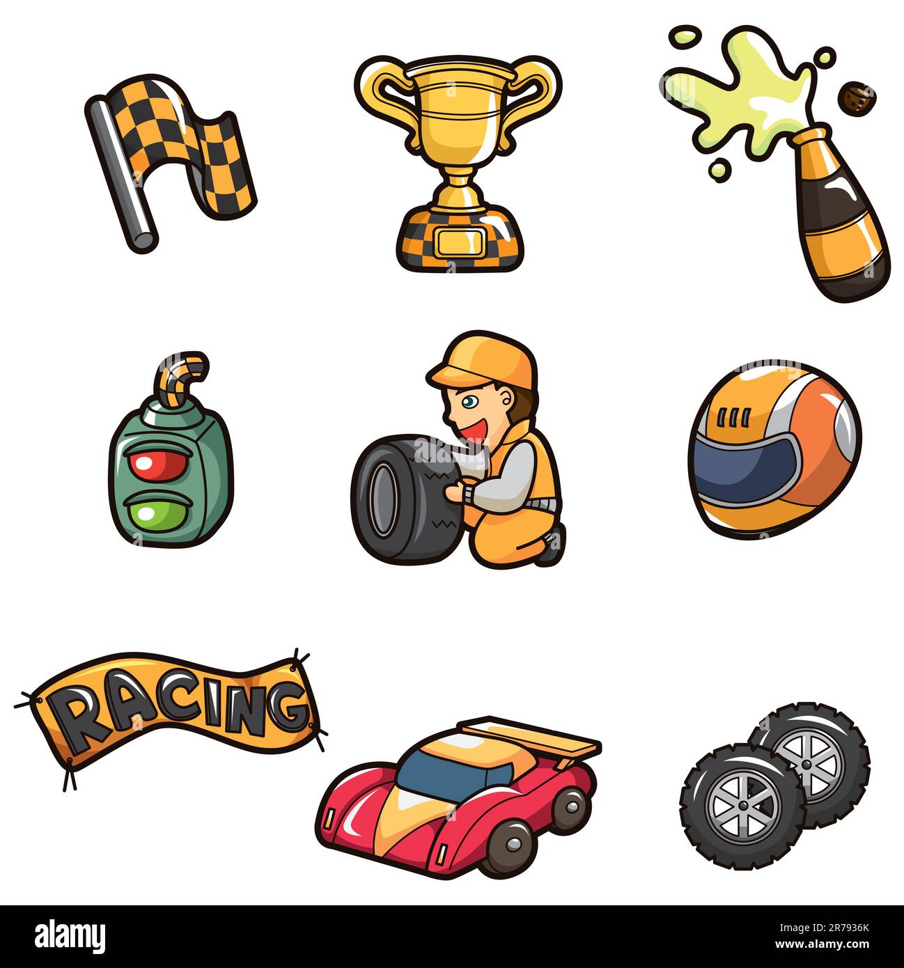 cartoon f1 icon Stock Vector Image & Art - Alamy