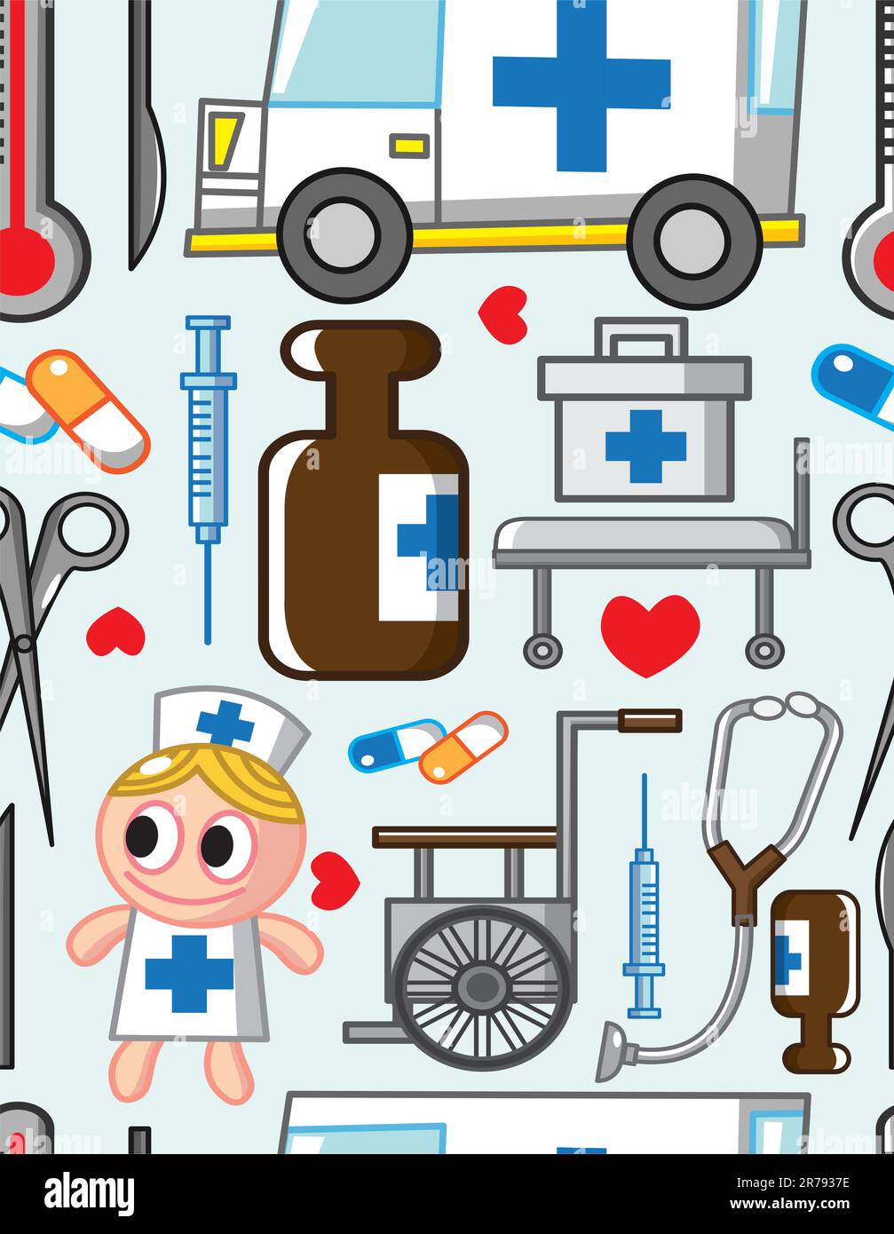 seamless hospital pattern Stock Vector Image & Art - Alamy