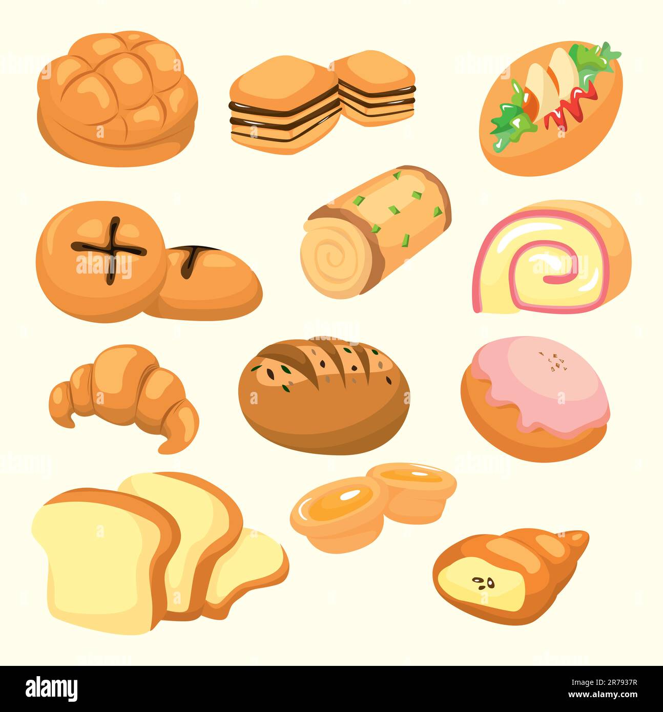 cartoon bread icon Stock Vector Image & Art - Alamy