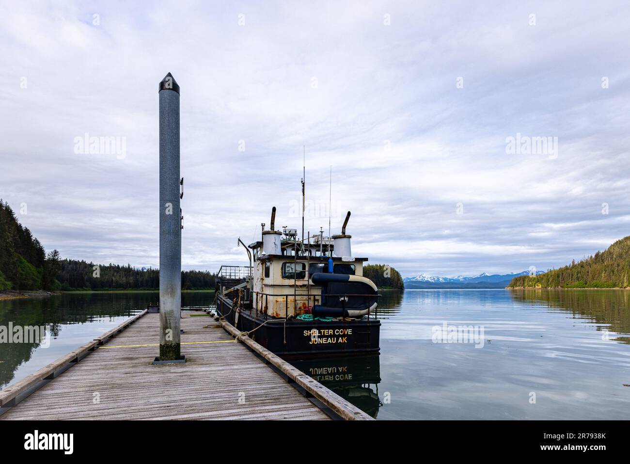 Dock near Juneau, Alaska Stock Photo - Alamy