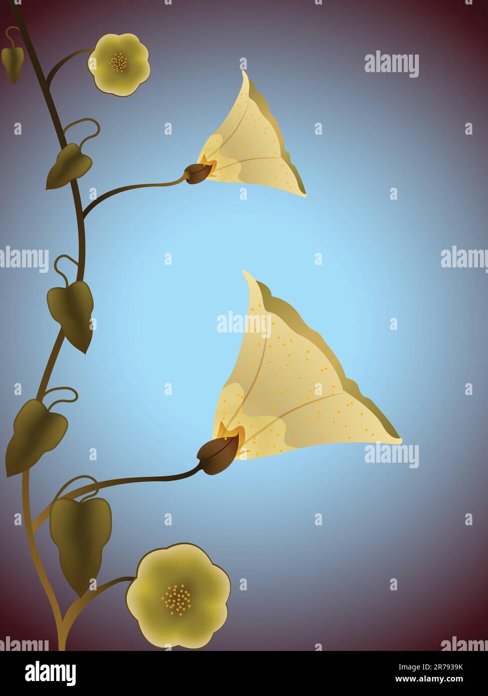 flowers abstract, unique vector art illustration Stock Vector Image ...