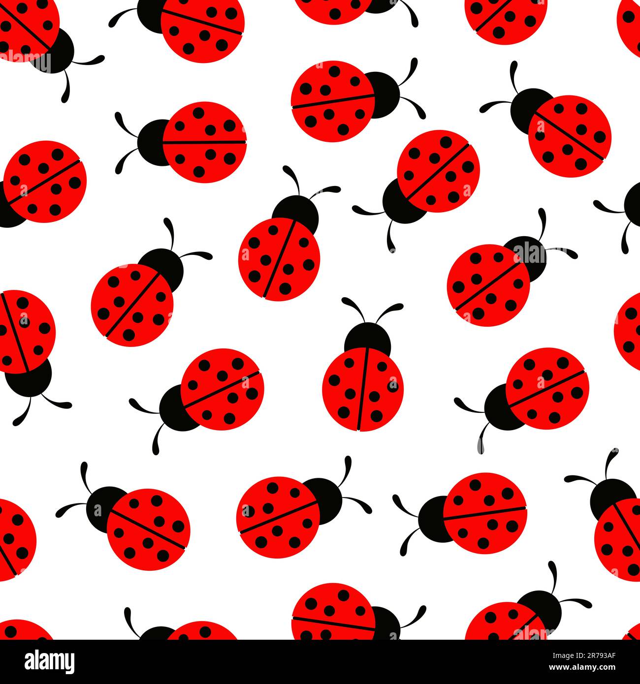 Seamless wallpaper ladybug. Vector continuous Stock Vector Image & Art ...