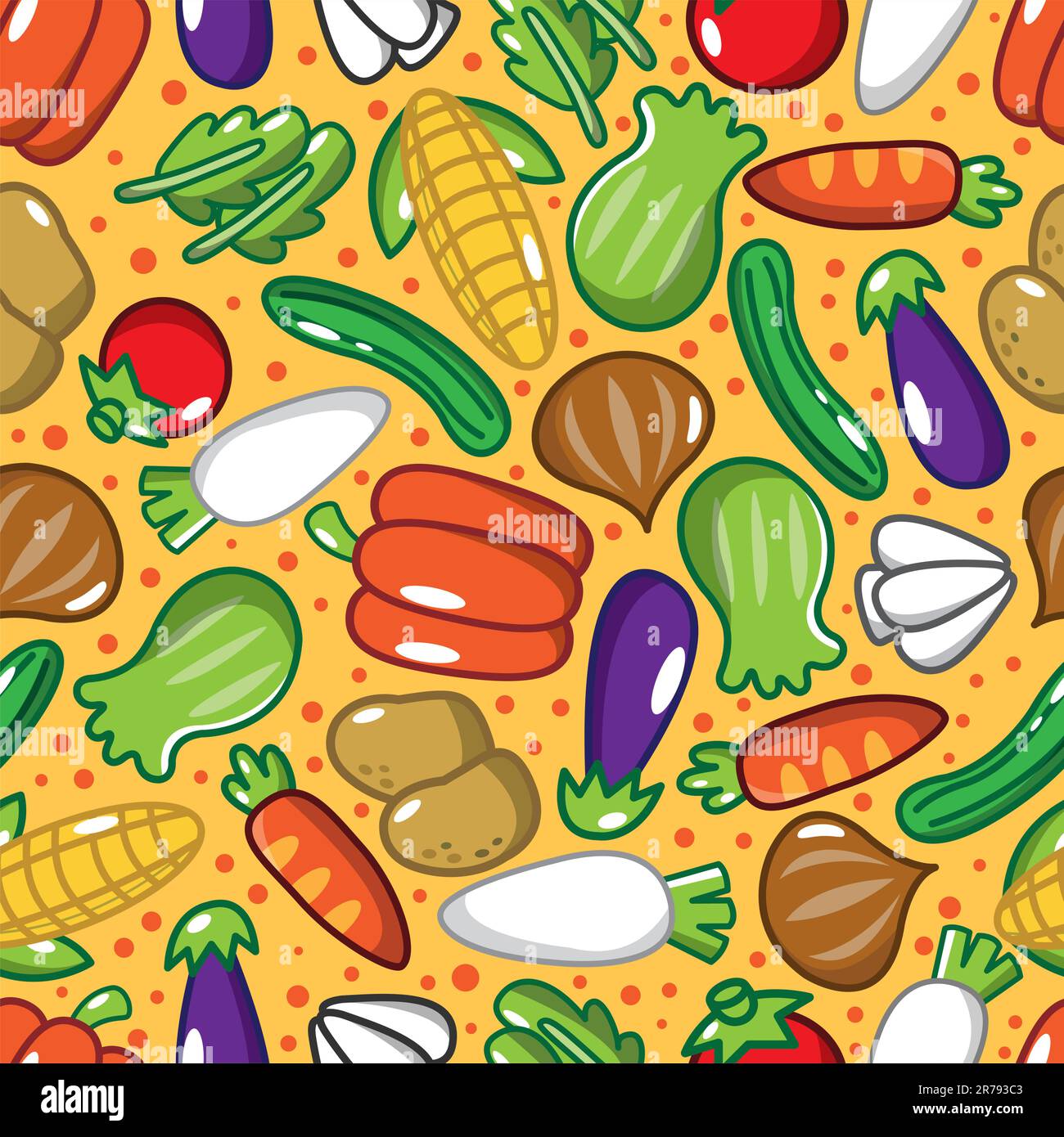 seamless vegetable pattern Stock Vector Image & Art - Alamy