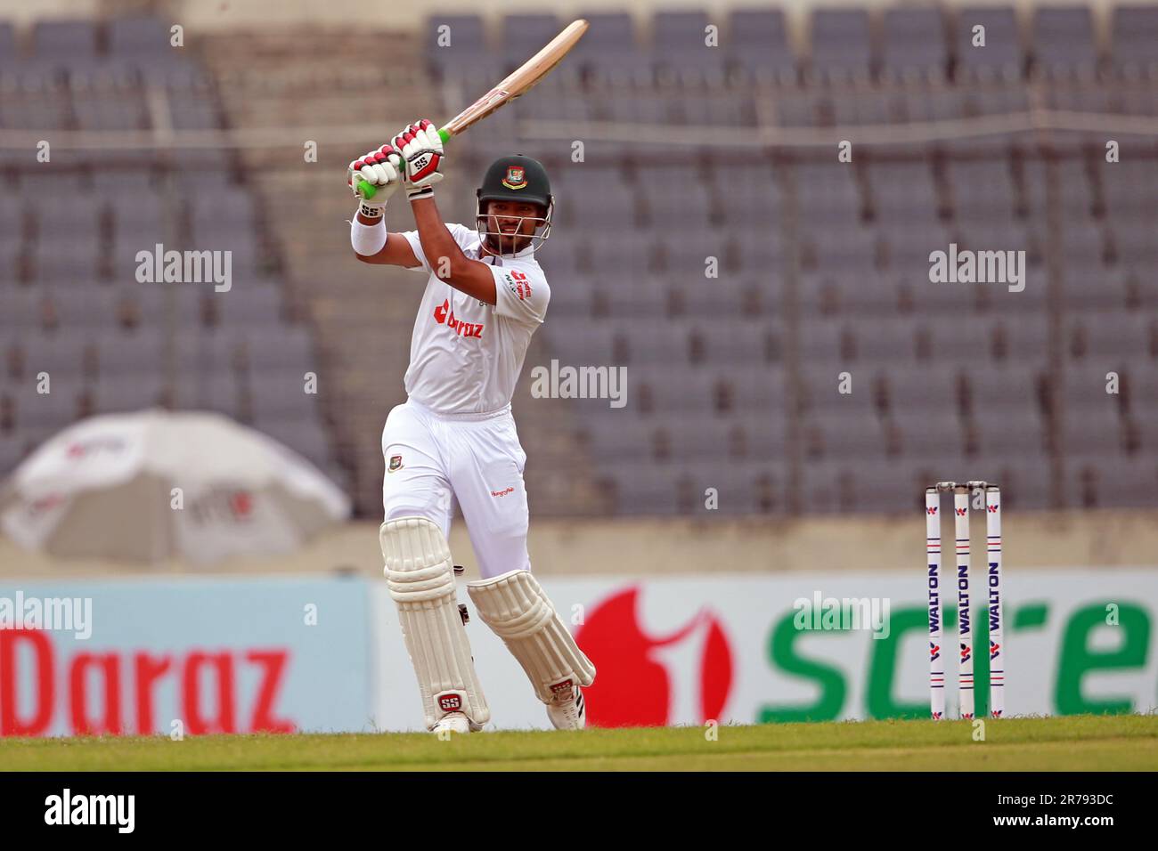 bangladeshi batter Nazmul Hasan Shanto gets fifty runs during the Bangladesh-Afghanistan alone ...