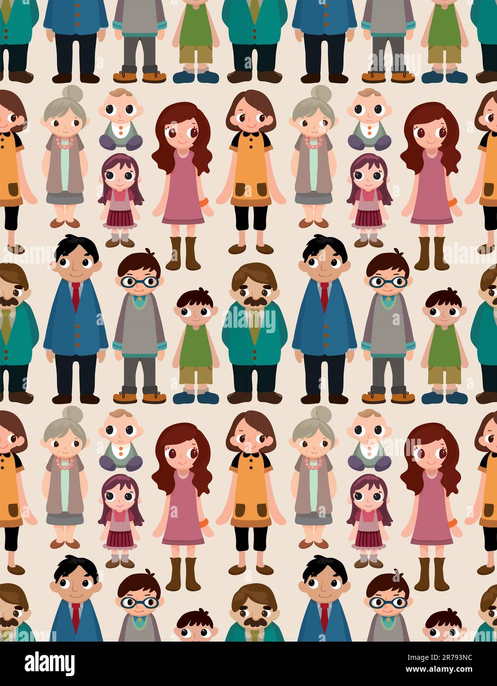 Family girl families grandparent grandchild Stock Vector Images - Alamy