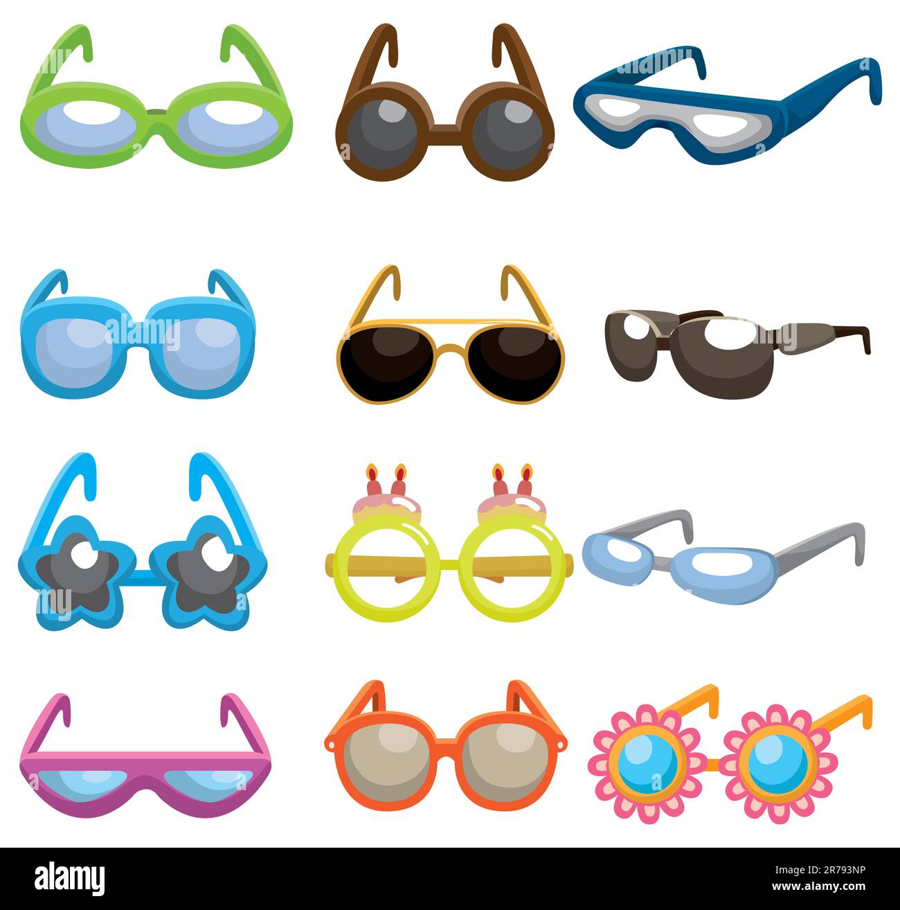 Cartoon Sunglasses Set Icon Stock Vector Image And Art Alamy