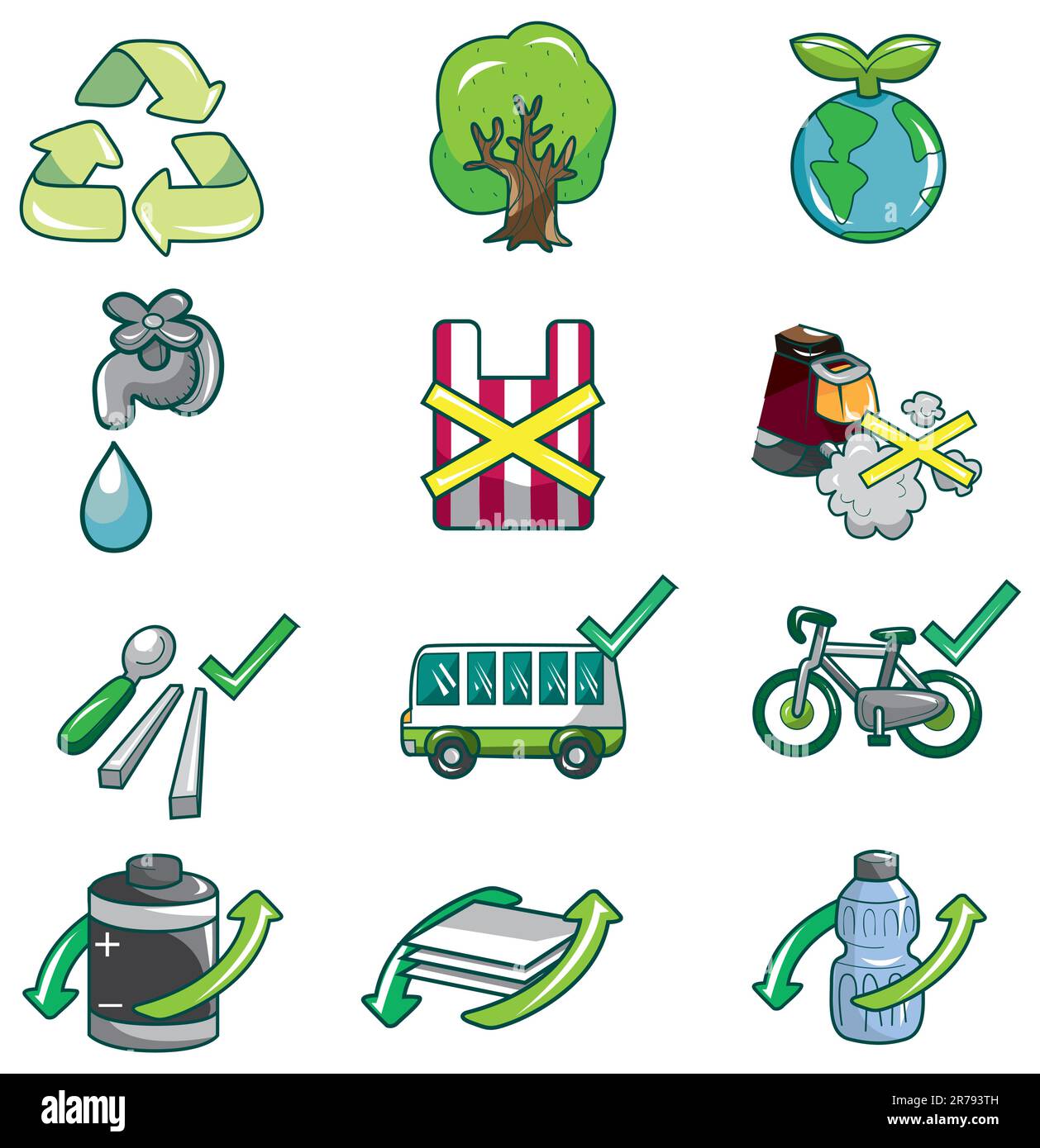 cartoon eco icon Stock Vector Image & Art - Alamy