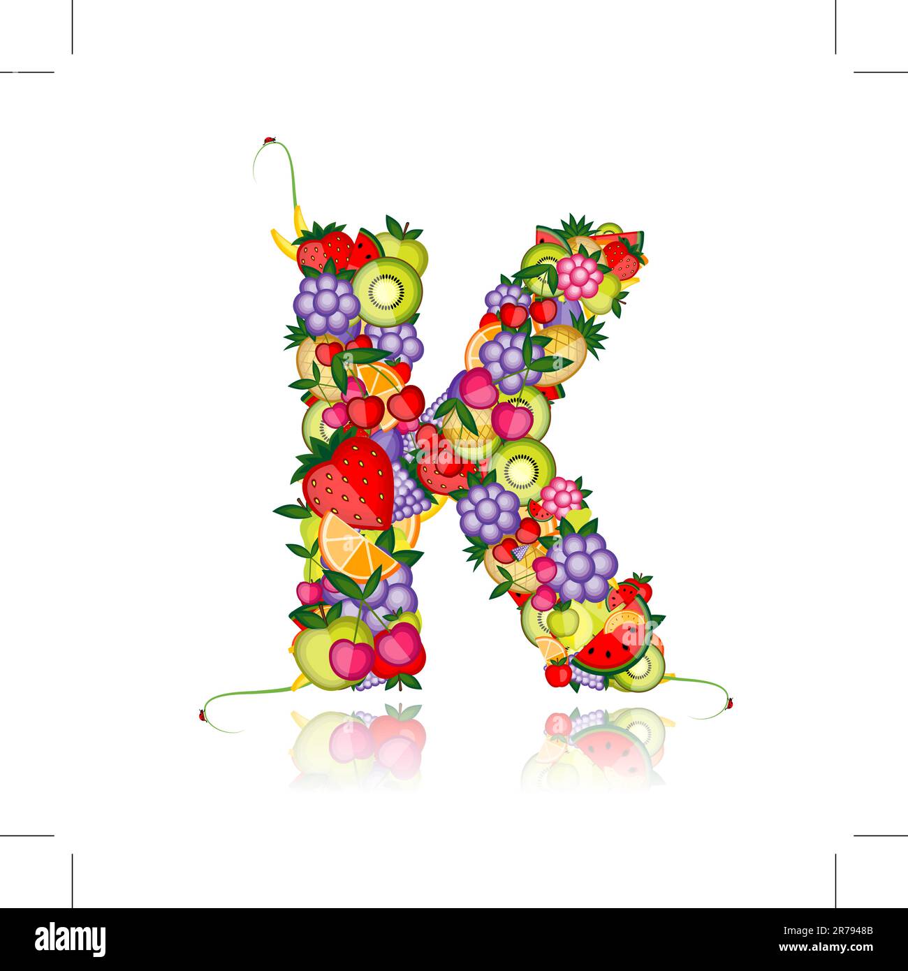 Fruit letter for your design. See others in my gallery Stock Vector ...