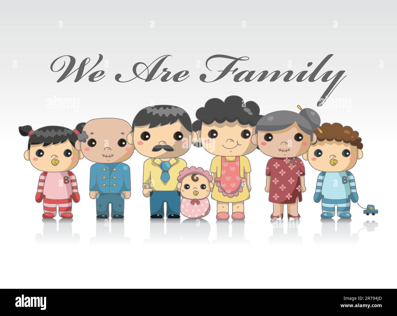 cartoon family card Stock Vector Image & Art - Alamy