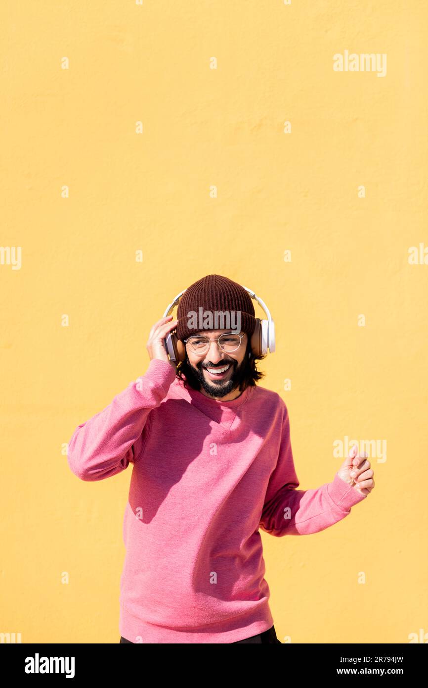 Happy man dancing in modern hi-res stock photography and images - Alamy