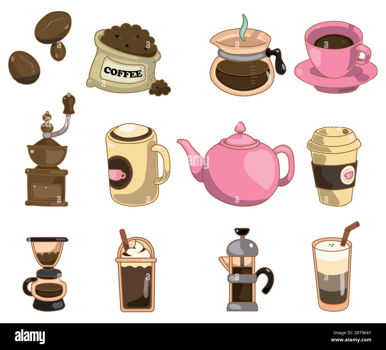 Commercial coffee machine icon Cut Out Stock Images & Pictures - Alamy